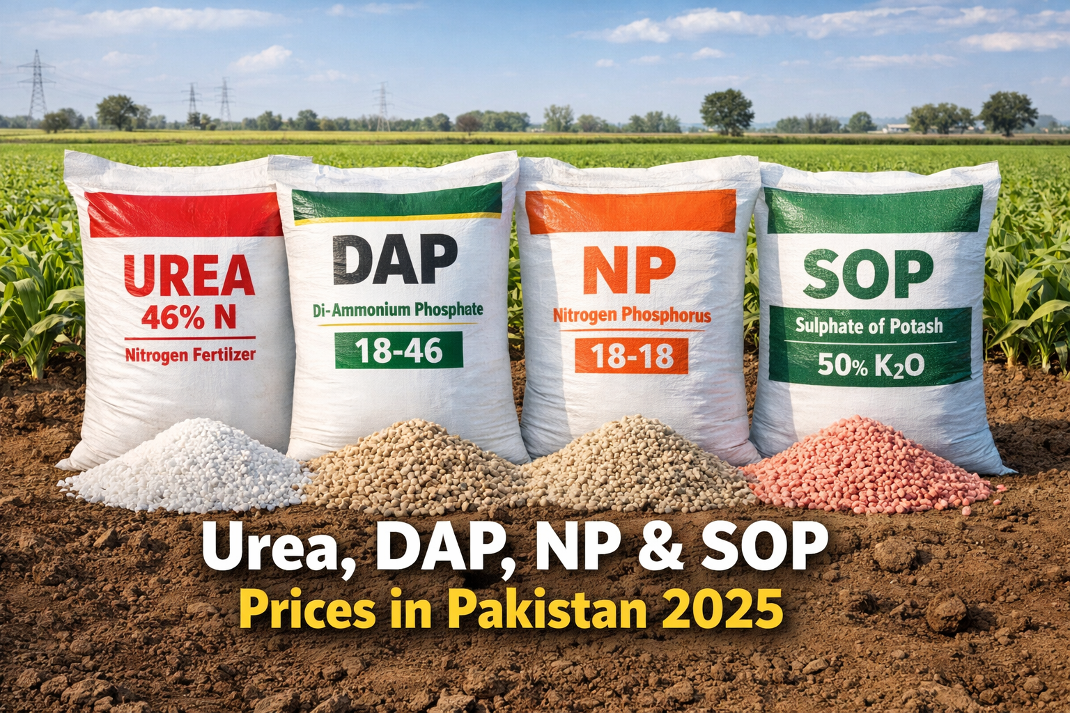 Urea, DAP, NP & SOP Prices in Pakistan 2025 | Fertilizer Price Guide ...
